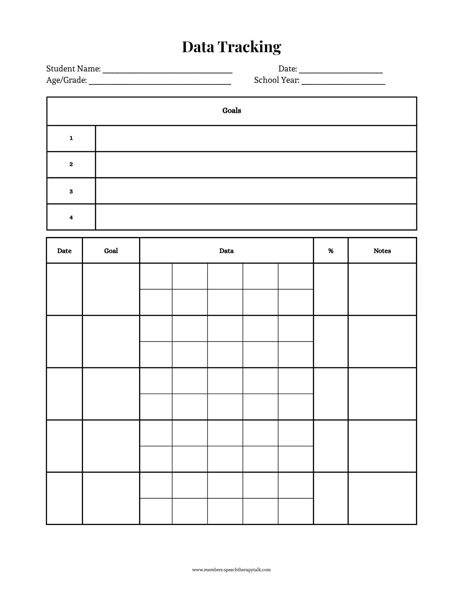 SLP Data Sheets Simplified - Speech Therapy Talk Membership